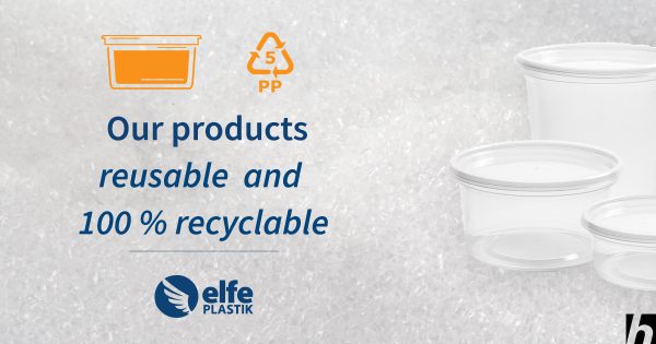 Reduce waste with our reusable and 100% recyclable products | Elfe plastik